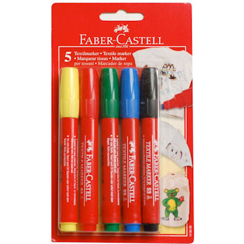 FABER-CASTELL T-SHİRT BOYAMA KALEMİ 5 RENK (159505) | Ofma Ofis ...